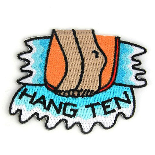 Hang Ten Decorative Embroidered Sew or Iron-on Backing Patch – Ooh La ...