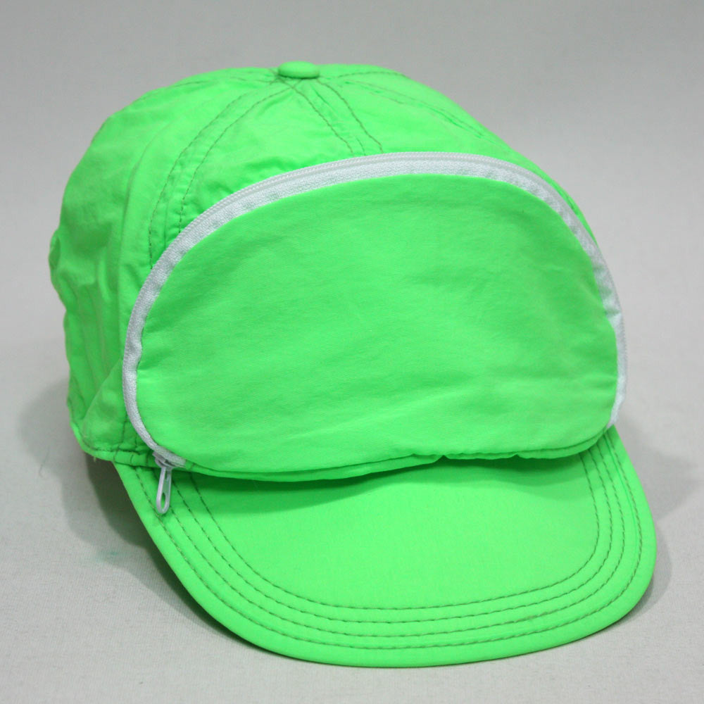 Cap Sac Adjustable Cap with Pocket Neon Green - Ooh La La Factory
