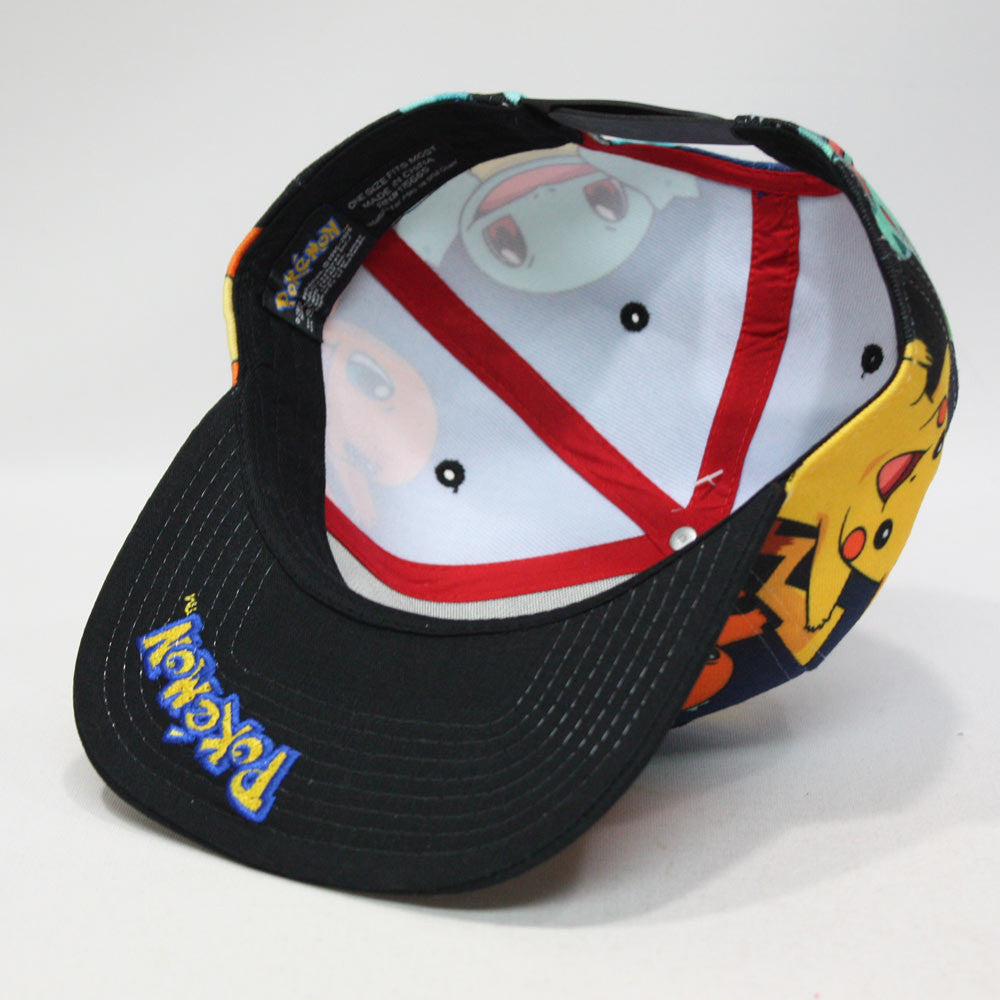Pokemon Pikachu Group Gradient Sublimated Snapback Baseball Cap - Ooh ...