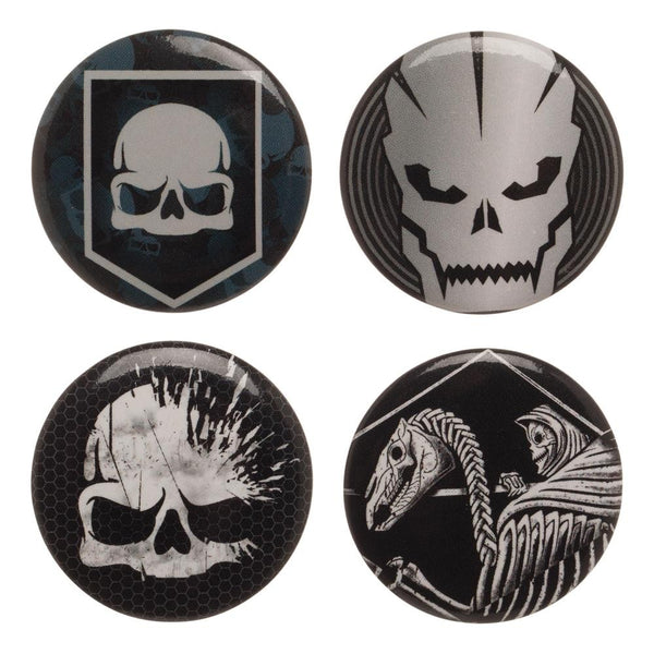 Call of Duty Button Pin 4 Pack Set Black - Ooh La La Factory