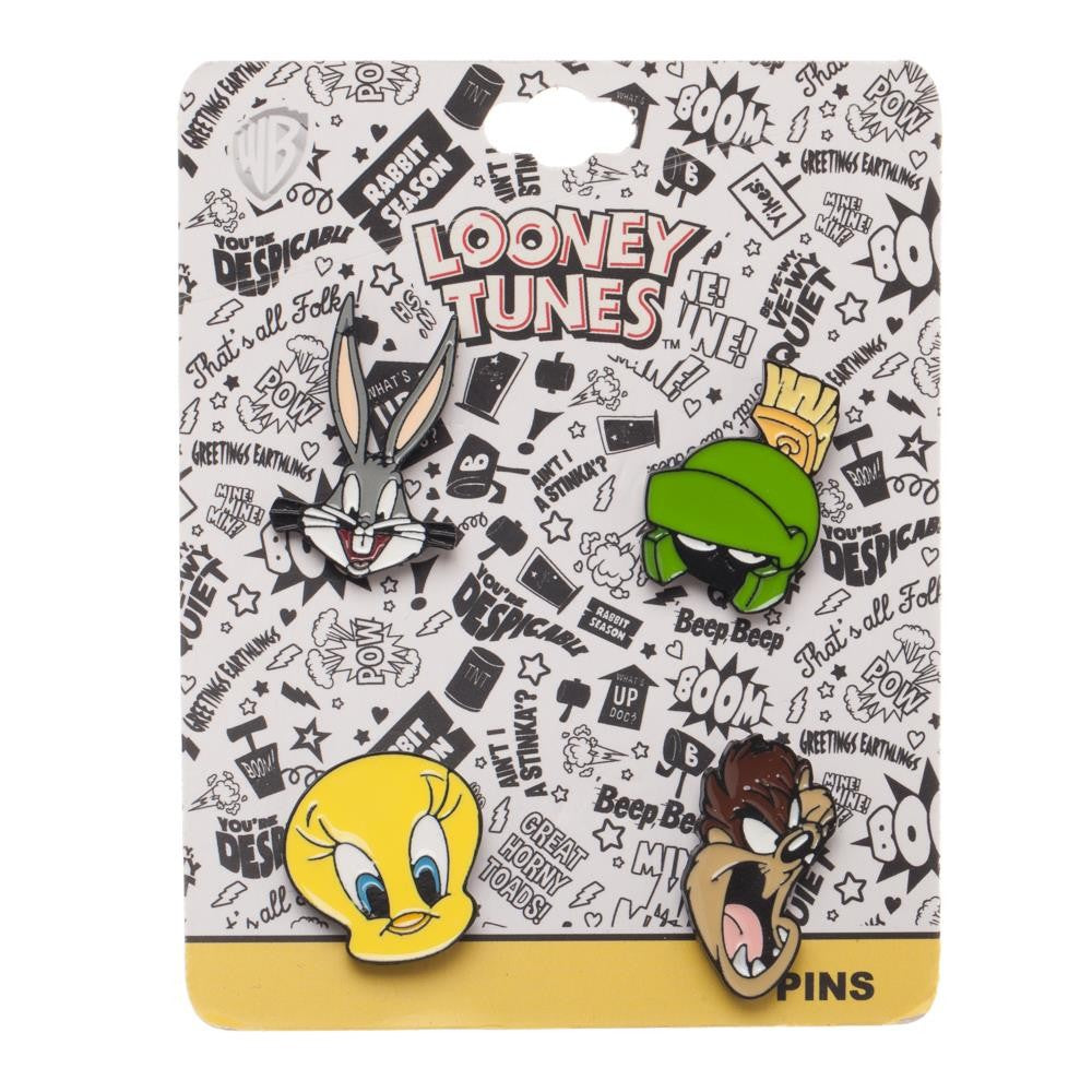 Looney Tunes Lapel Pin 4 Pack Badge Set - Ooh La La Factory