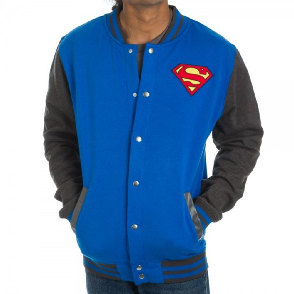 Superman Men's Letterman Jacket - Medium - Ooh La La Factory