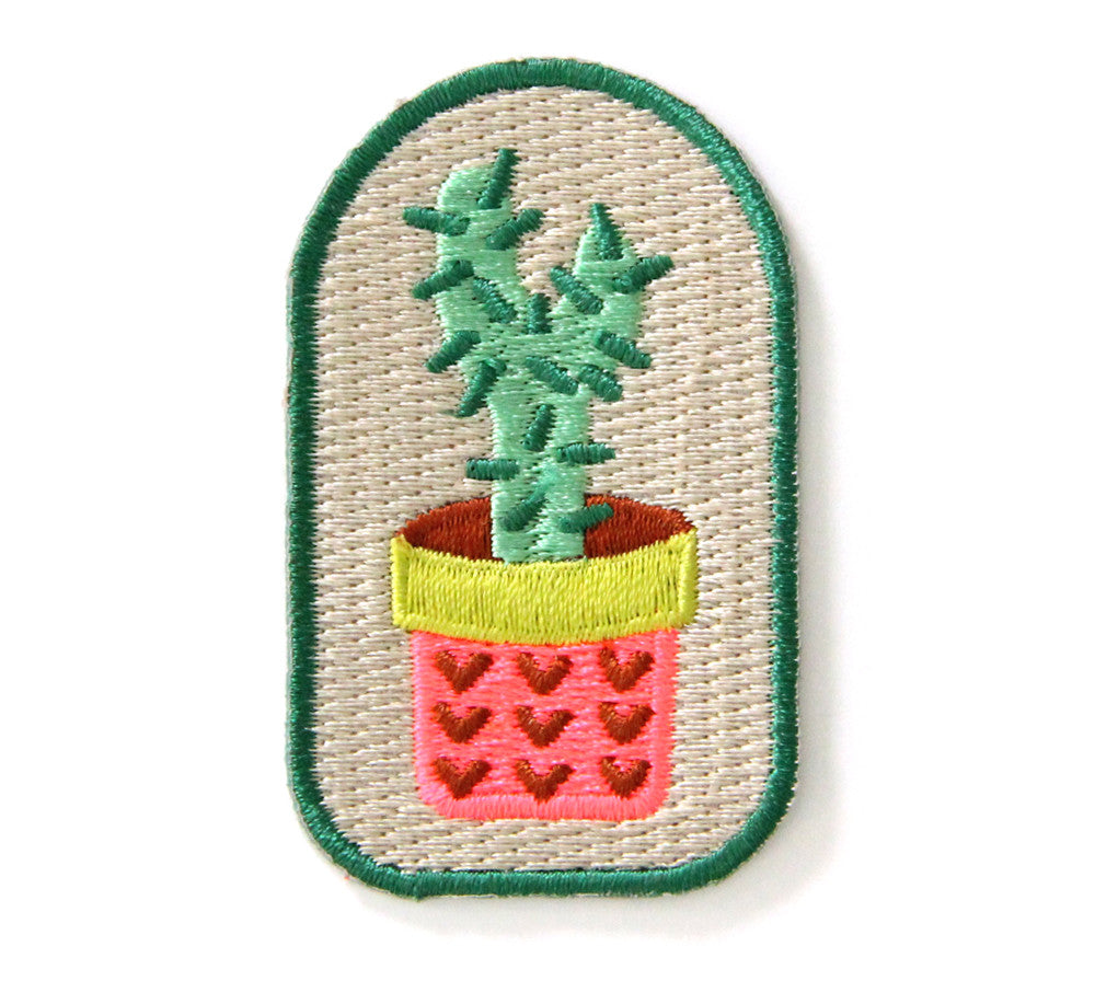 Decorative Embroidered Sew or Iron-on Backing Patch Cactus - Ooh La La ...